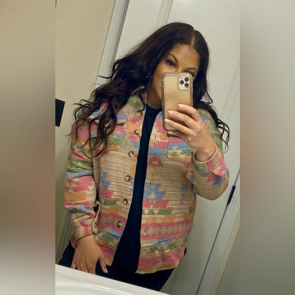 Jackets & Coats | Tribal Aztecprint Shacket | Poshmark